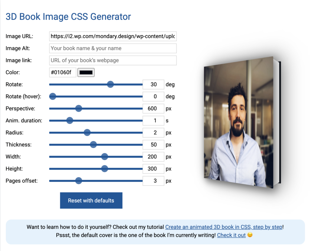 3D Book CSS – Clement MONDARY