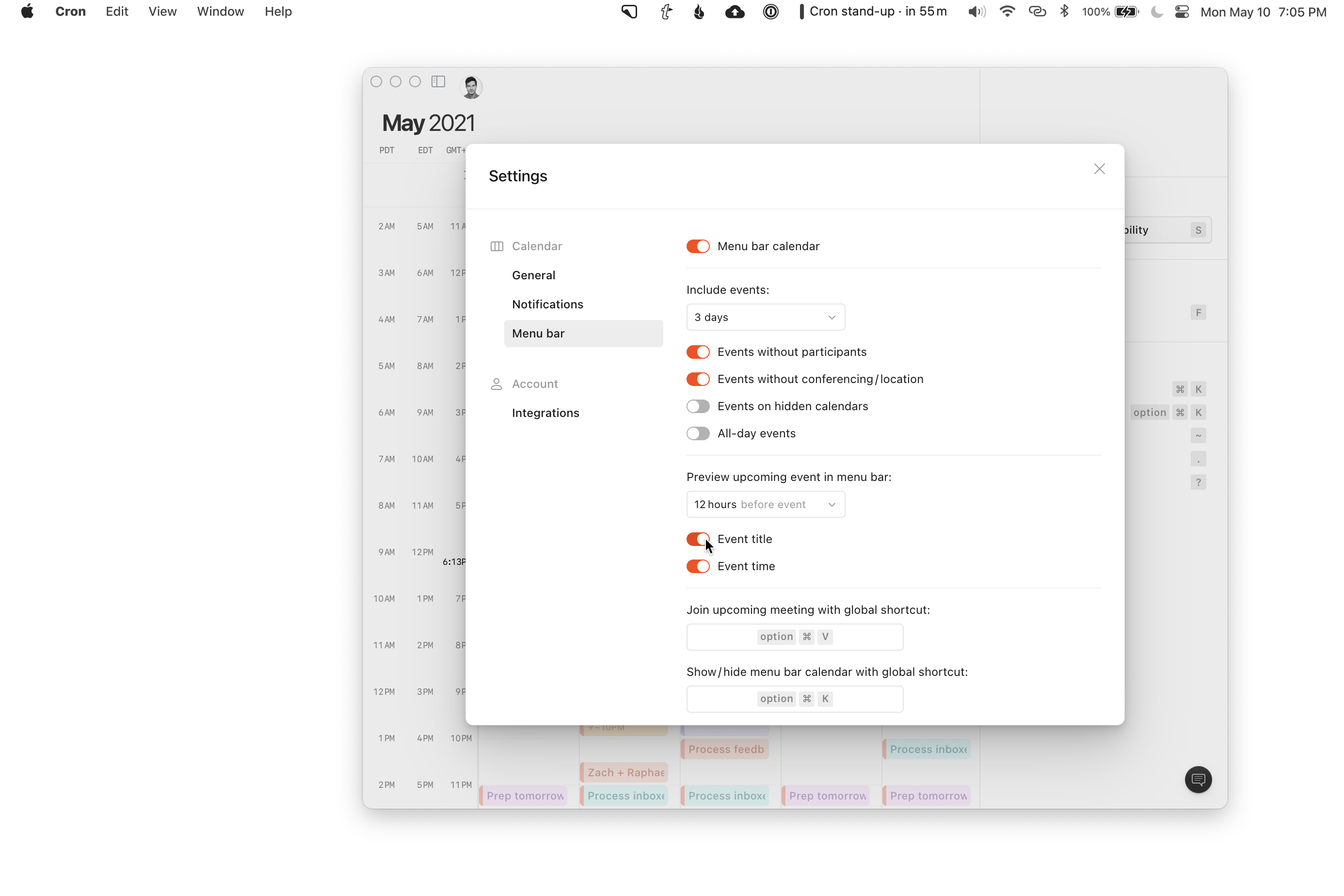 CRON : Calendrier Nouvelle generation – Clement MONDARY