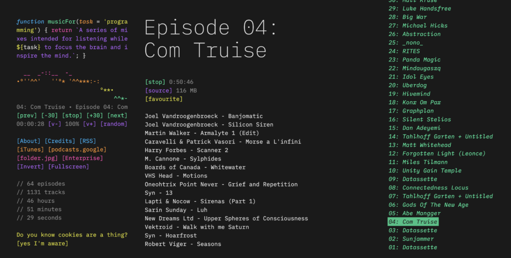 MUSIC FOR PROGRAMMING : du son pour travailler – Clement MONDARY