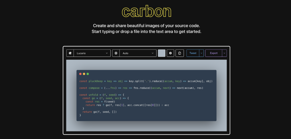 CARBON : Vos Snippets code hyper esthétiques – Clement MONDARY