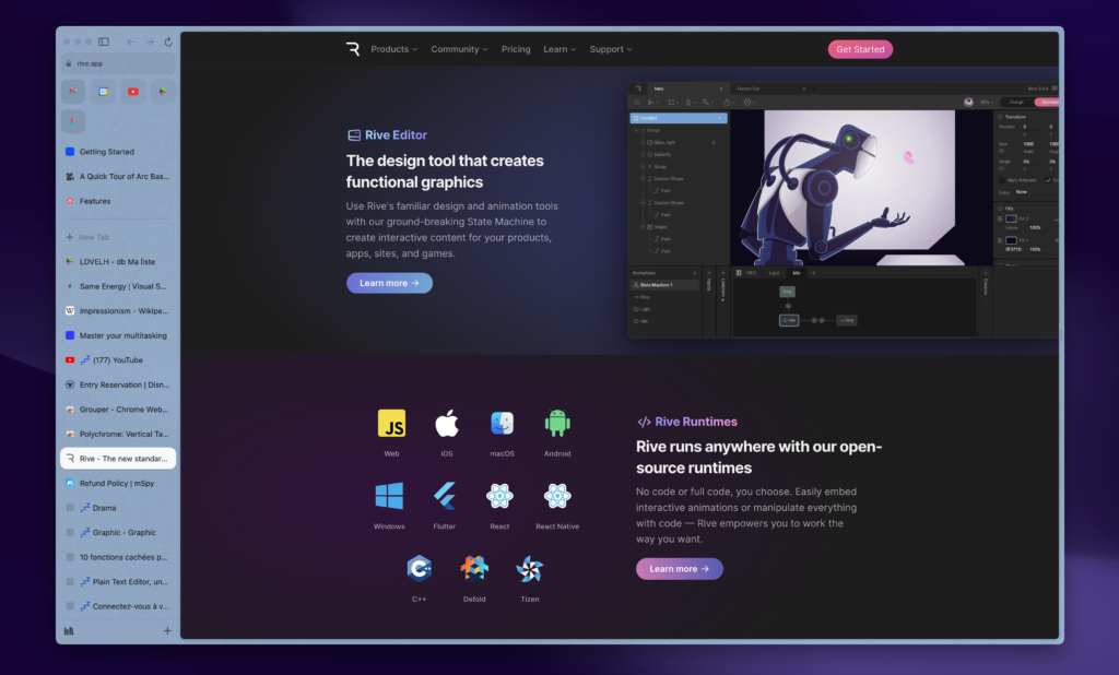 ARC : Nouveau navigateur innovant – Clement MONDARY