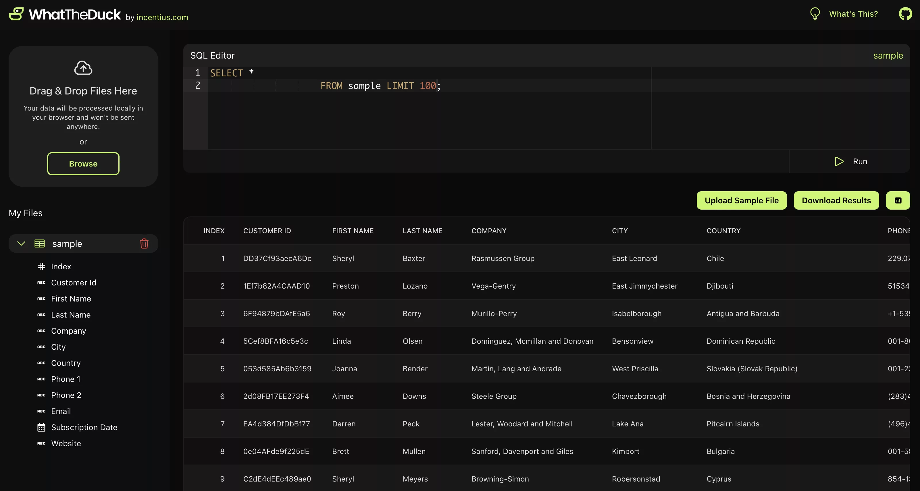 WHAT THE DUCK : Effectuez des requètes SQL sur vos .CSV – Clement MONDARY