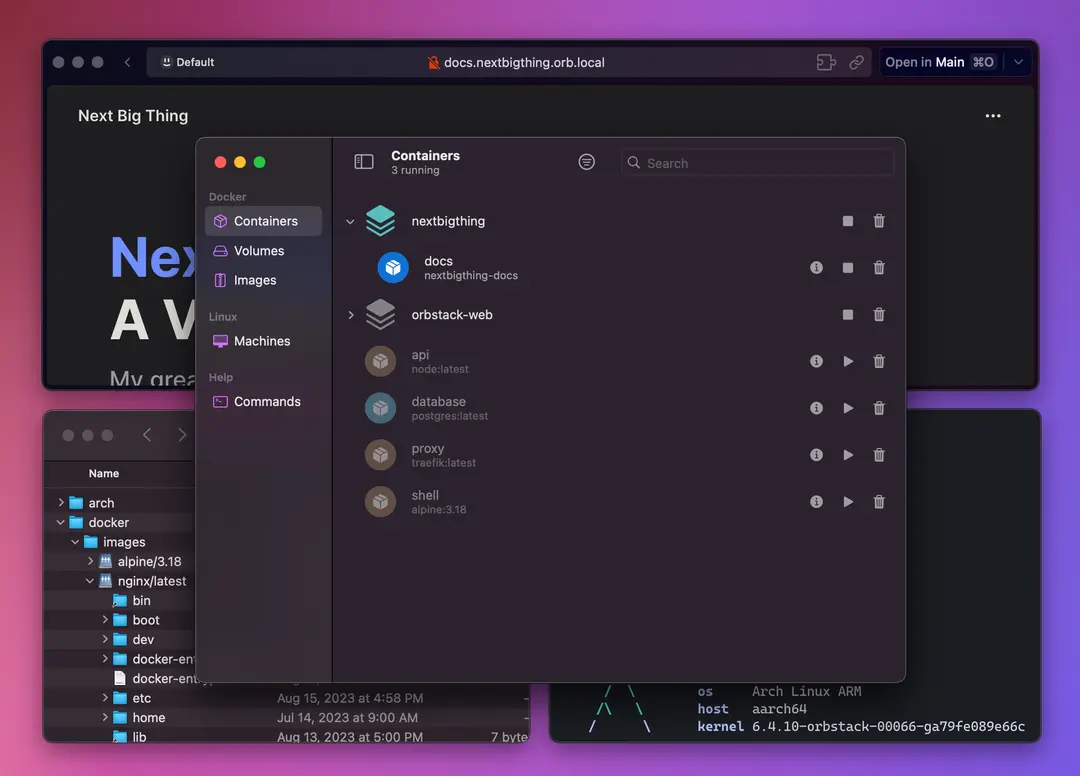 ORBSTACK : Docker rapide, léger et simple – Clement MONDARY