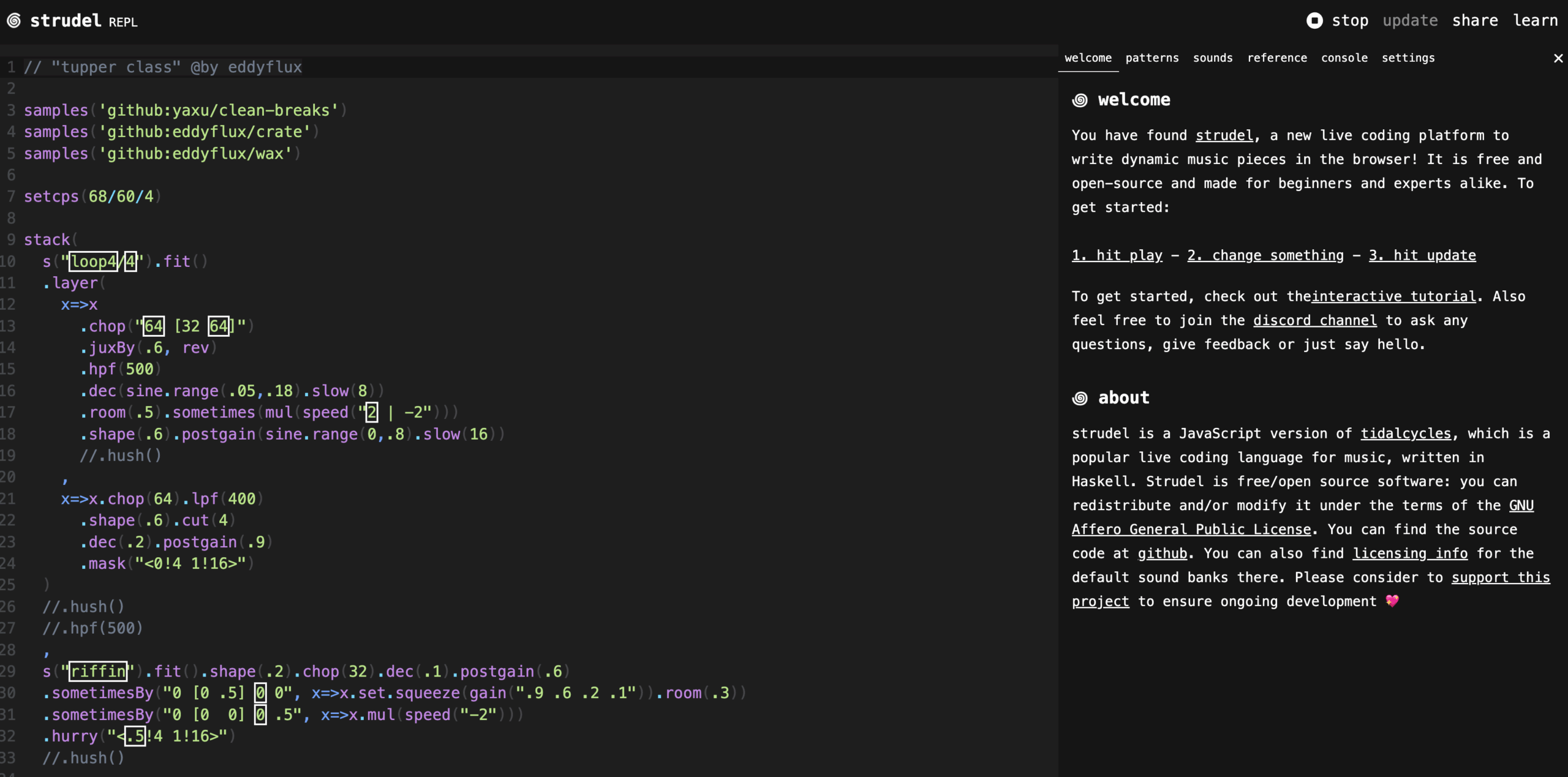 STRUDEL : Une plateforme de livecoding pour écrire de la musique dynamique dans le navigateur ...